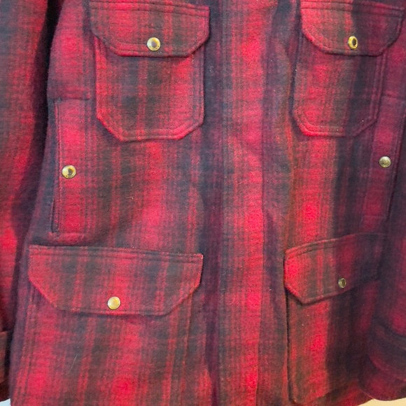 Woolrich | Jackets & Coats | Vintage Rare 94s Woolrich Red Plaid Hooded ...